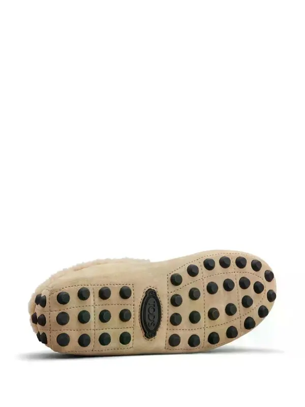 TOD'S Logo-plaque Suede Loafers