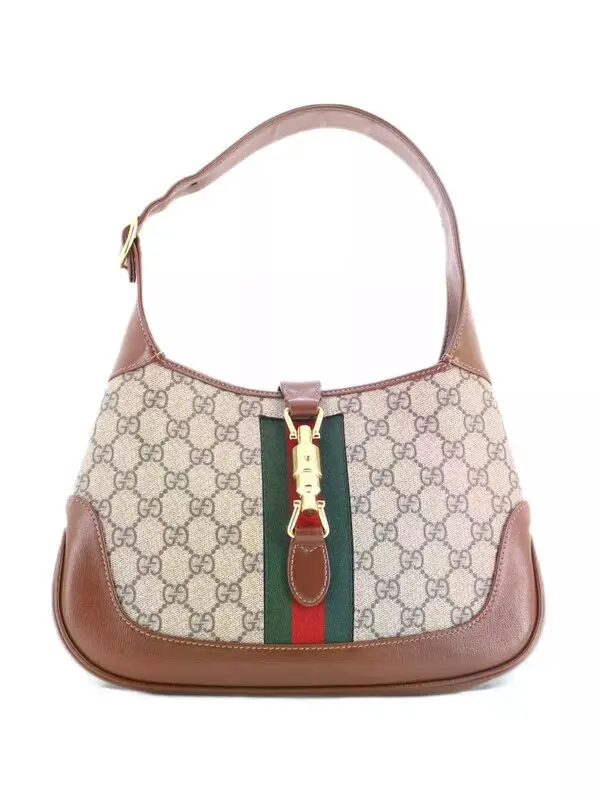 Gucci Jackie 1961 Gg Coated Canvas Small Hobo Bag
