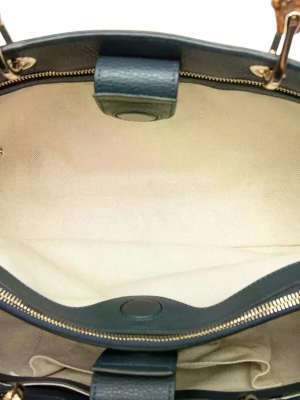 Gucci 2000-2015 Medium Calfskin Bamboo Shopper Satchel