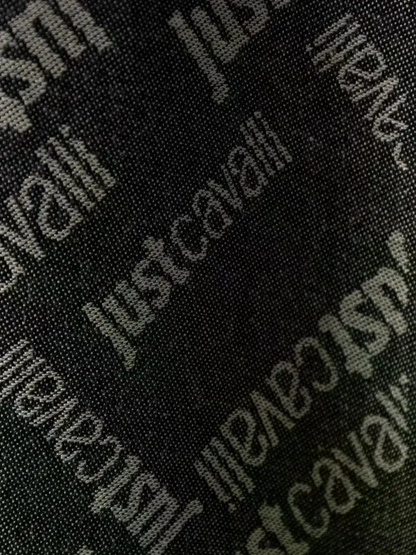 Just Cavalli Logo-print Frayed Scarf