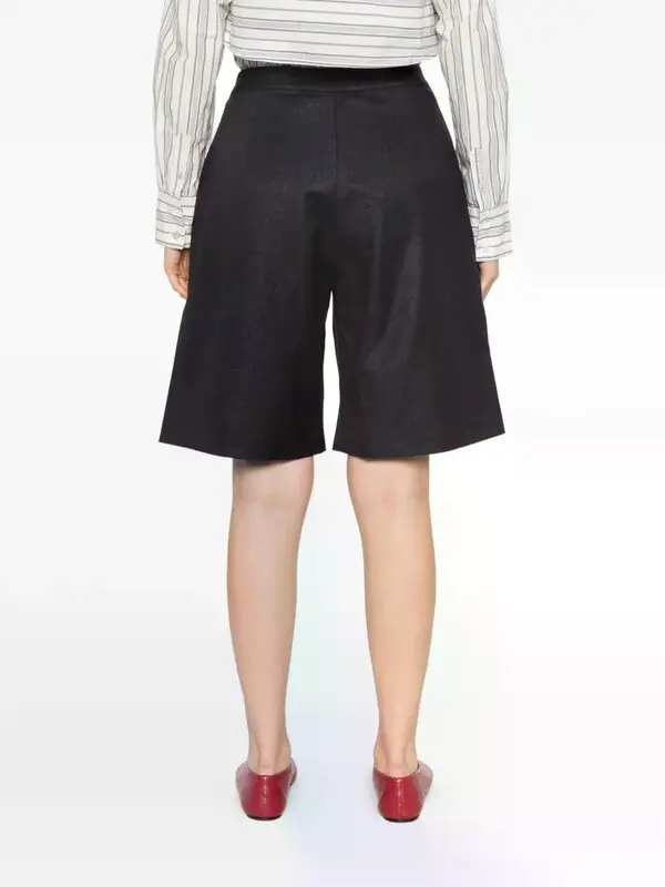 TWENTY FOURHAITCH Pinstripe-pattern Pleated Tailored Shorts