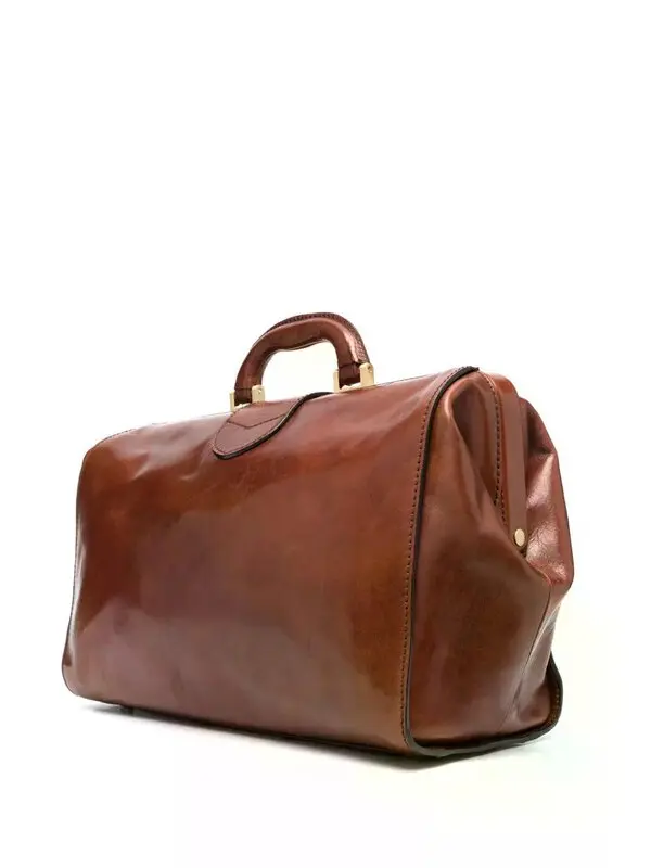 THE BRIDGE Push-lock Leather Tote Bag