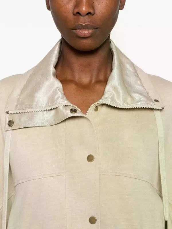 Brunello Cucinelli Drawstring-collar Press-stud Sweater