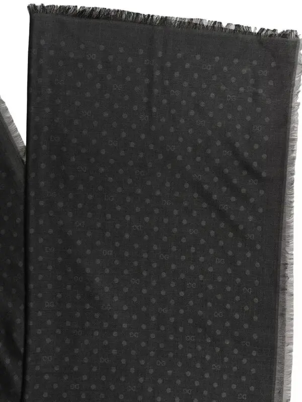 Dolce & Gabbana Polka-dot Frayed Scarf