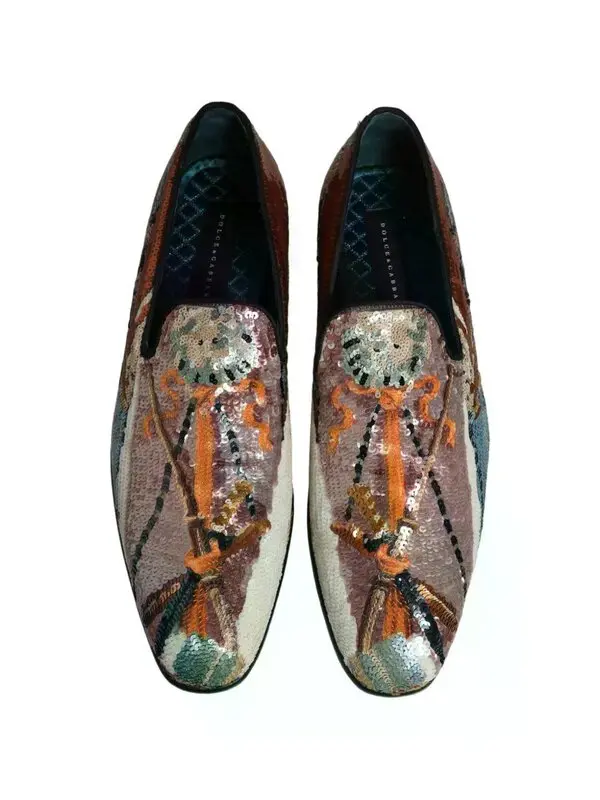 Dolce & Gabbana Sequin-embellished Loafers