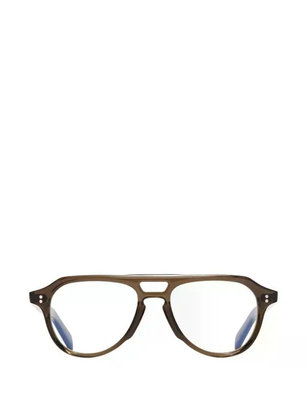 CUTLER & GROSS Double-bridge Pilot-frame Glasses