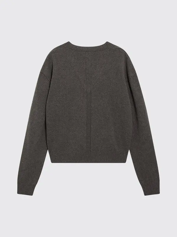 Rick Owens V-neck Wool And Cashmere Sweater With Ribbed Trims