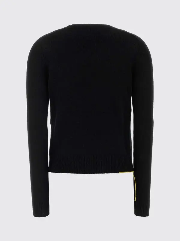 Fendi V-neck 100% Cashmere Sweater With Ribbed Trims