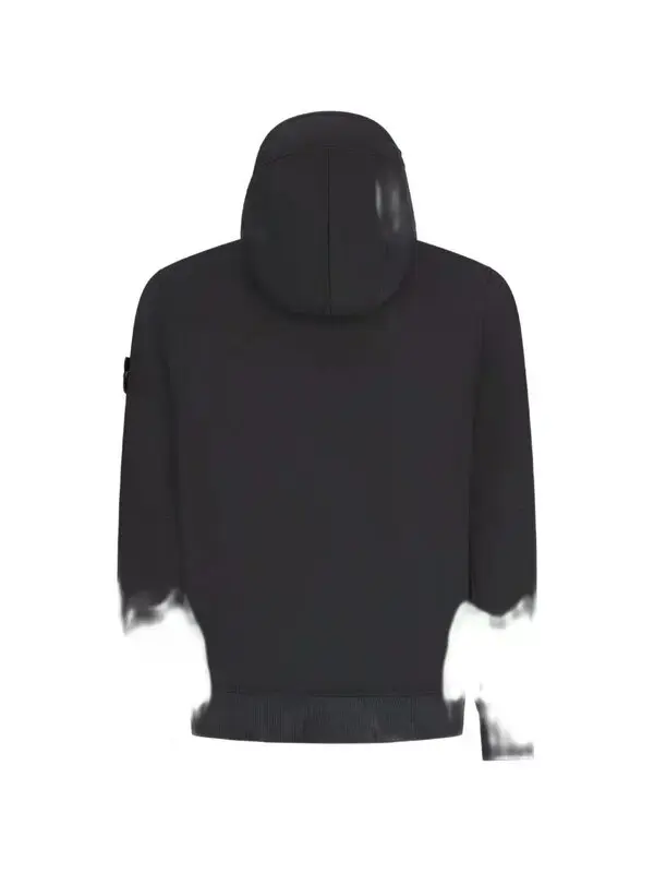 Stone Island Q100004 Soft Shell-r_e.dye® Technology Hooded Jacket - Black