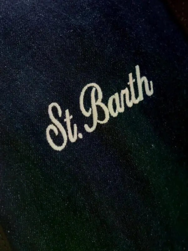 MC2 SAINT BARTH Jetleg Denim Duffle Bag With Logo Embroidery