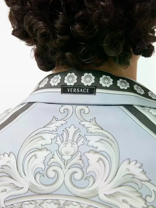 Versace Printed Silk Twill Regular Shirt