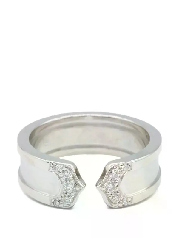 Cartier 2010s C2 Diamond Ring - Silver