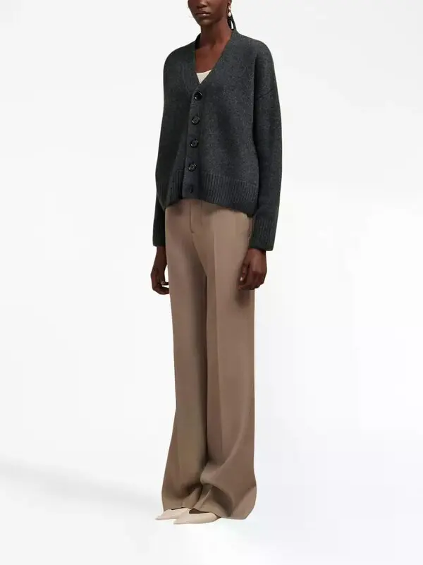 AMI Paris V-neck Elbow Patches Cardigan