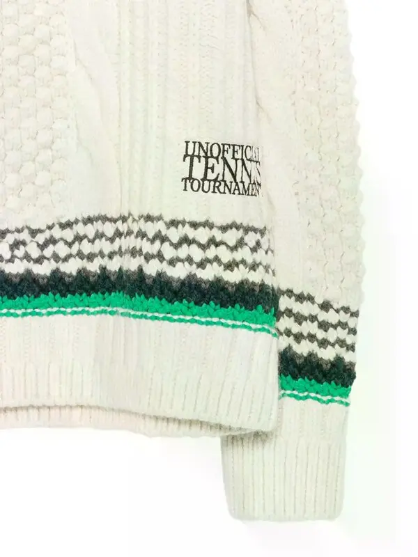 Lacoste Cable-knit Logo-embroidered Sweater