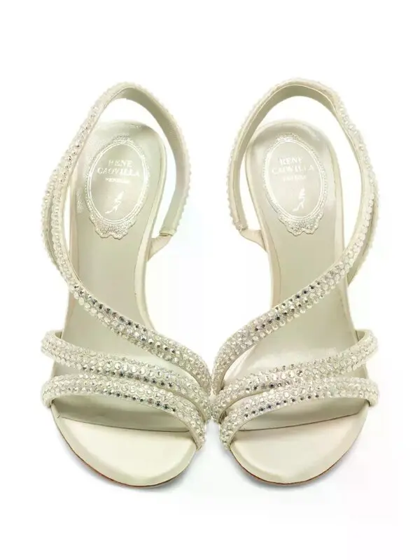 Rene Caovilla Lisa Crystal-embellished Slingback Sandals