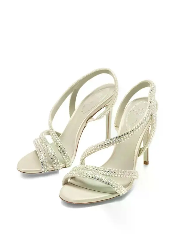 Rene Caovilla Lisa Crystal-embellished Slingback Sandals