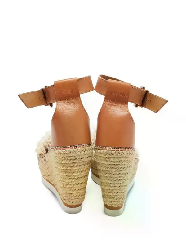 See By Chloé Glyn Leather Wedge Sandals