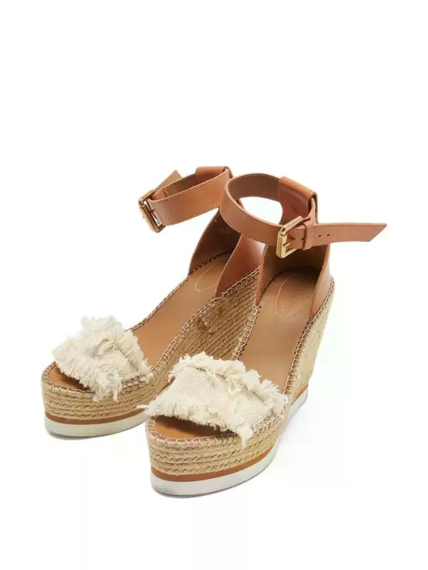 See By Chloé Glyn Leather Wedge Sandals