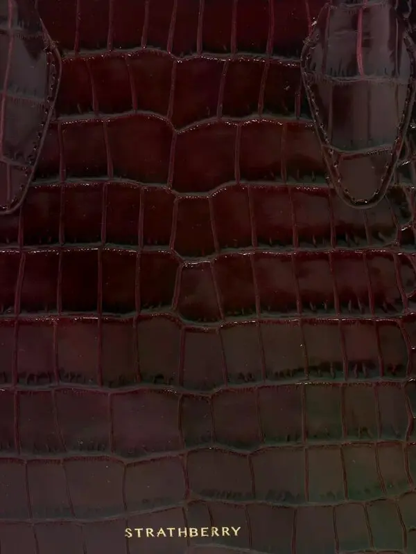 Strathberry Mini Music Bar Crocodile-embossed Tote Bag