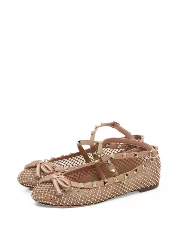 Valentino Garavani Rockstud Crystal Ballet Flats