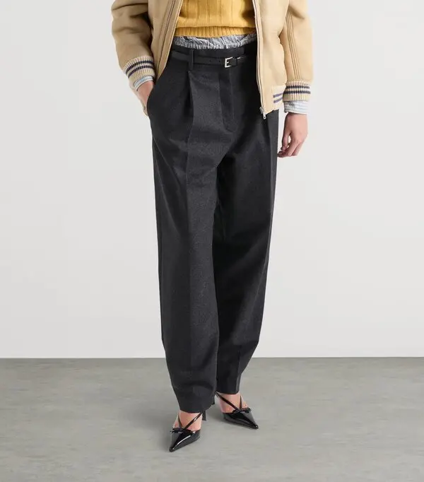 Prada Re-wool Pleated Trousers