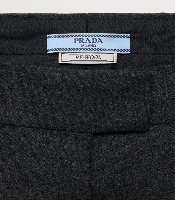 Prada Re-wool Pleated Trousers