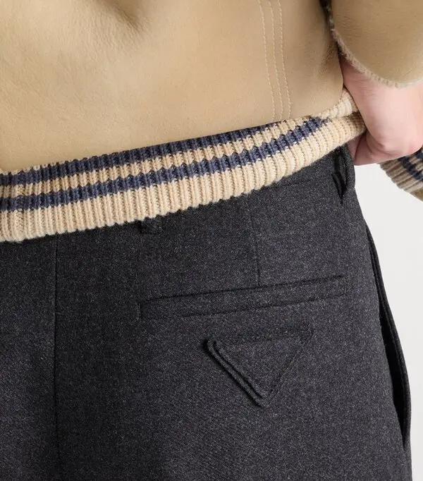 Prada Re-wool Pleated Trousers