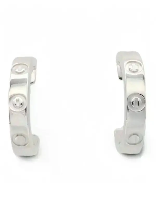Cartier 2010s Mini Love Earrings - Silver