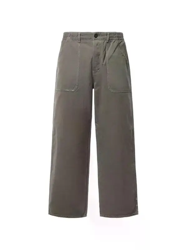 GOLDEN GOOSE Cargo Pants In Smoky Green Cotton Twill - Grey