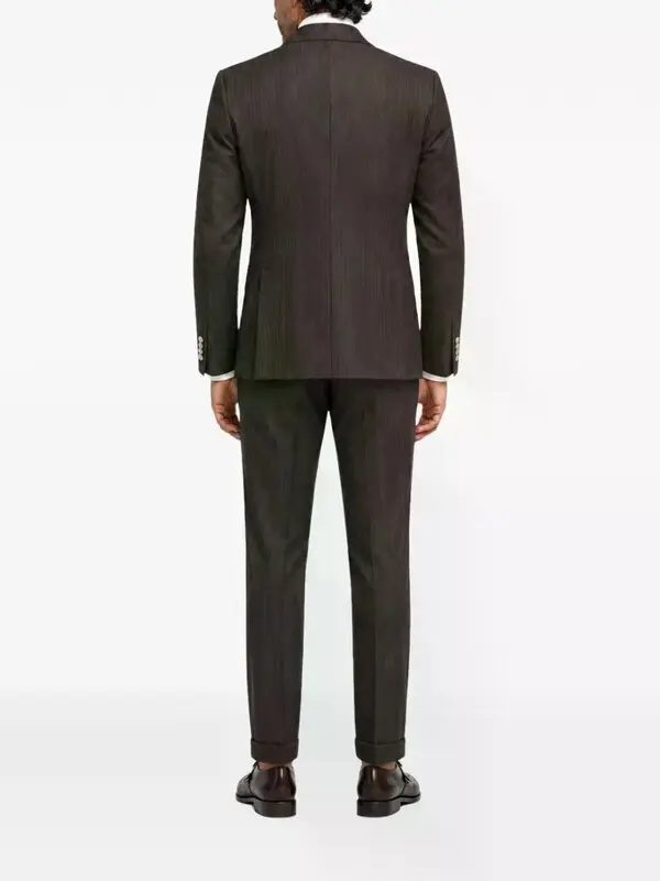 FRANZESE COLLECTION Double-breasted Herringbone Suit