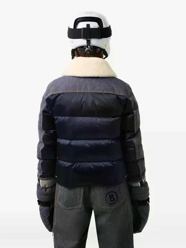 Bogner Dena Shearling-collar Denim-effect Ski Jacket