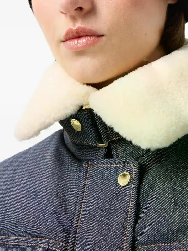 Bogner Dena Shearling-collar Denim-effect Ski Jacket