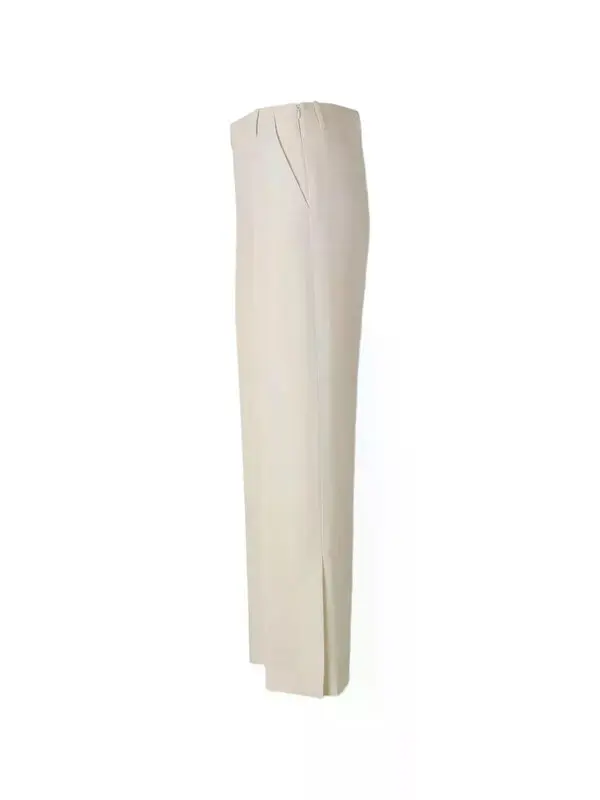 Khaite Pressed-crease Slit-hem Trousers