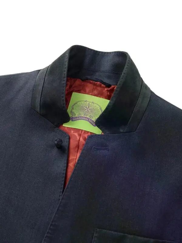 Shanghai Tang Suede-collar Two-button Blazer
