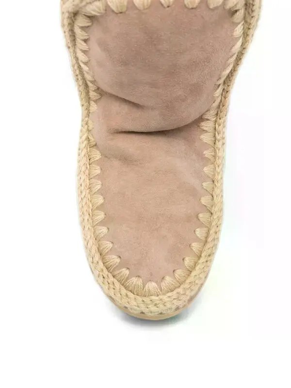 Mou Eskimo 24 Crochet-trim Sheepskin Boots