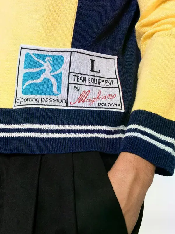 MAGLIANO Colour-block Logo-patch Sweater