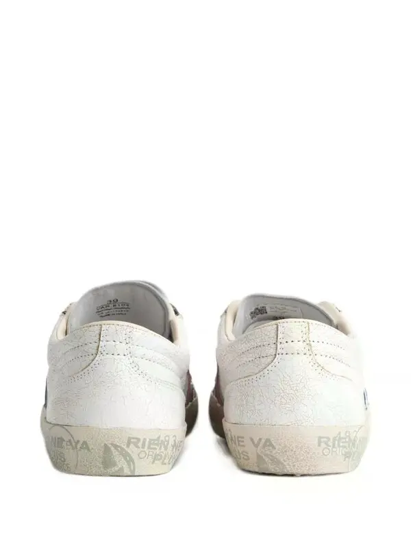 Premiata Snake-effect Cracked-leather Sneakers