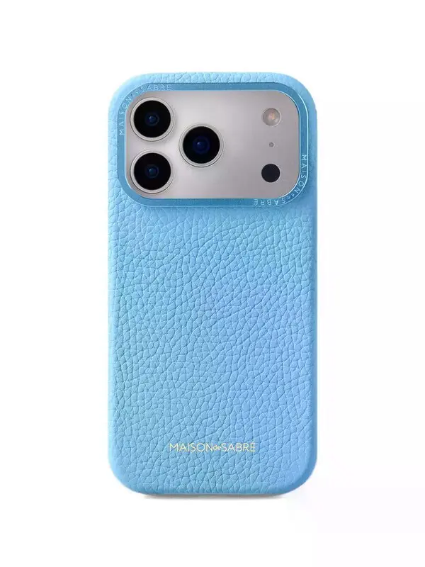 MAISON DE SABRE Dritan Leather 17 Pro Max Phone Case - Blue