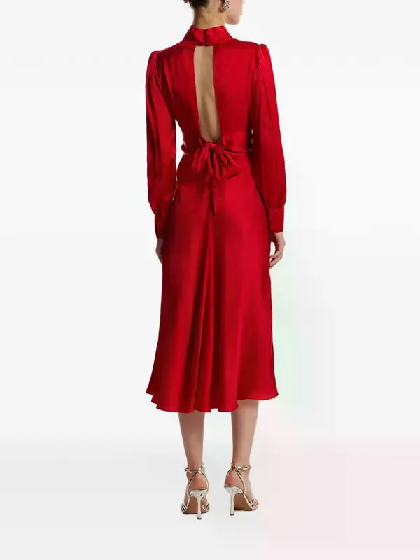 FRAMBOISE Dunya Tied-waist Midi Dress