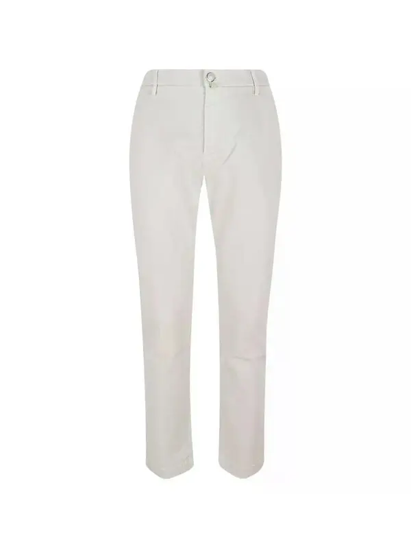 JACOB COHЁN Logo-patch Straight-leg Trousers - Neutrals