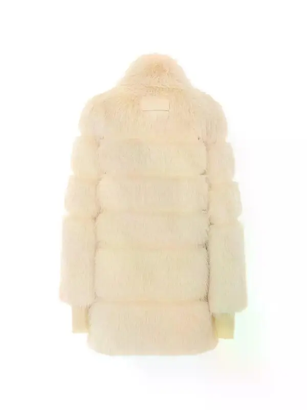 Patrizia Pepe Buckle-detail Faux-fur Coat