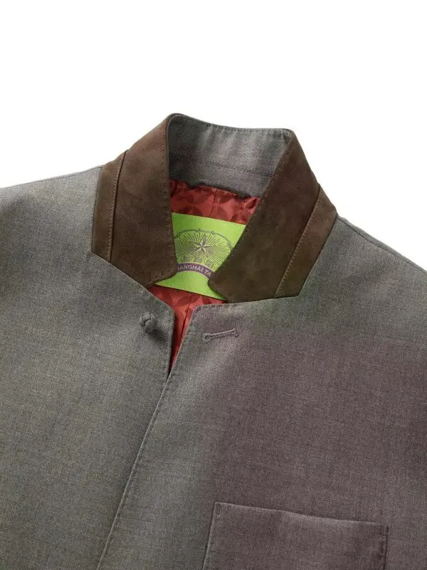 Shanghai Tang Suede-collar Two-button Blazer
