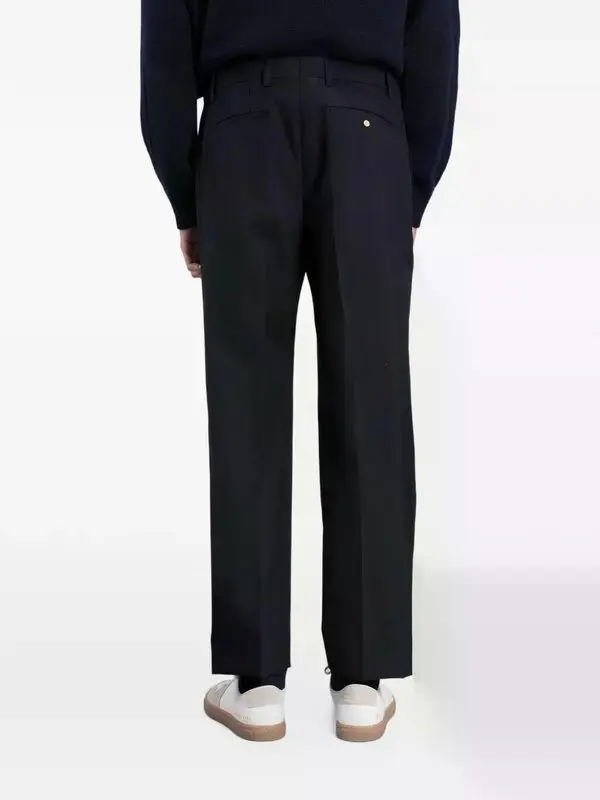 GREYED Pleated Straight-leg Trousers
