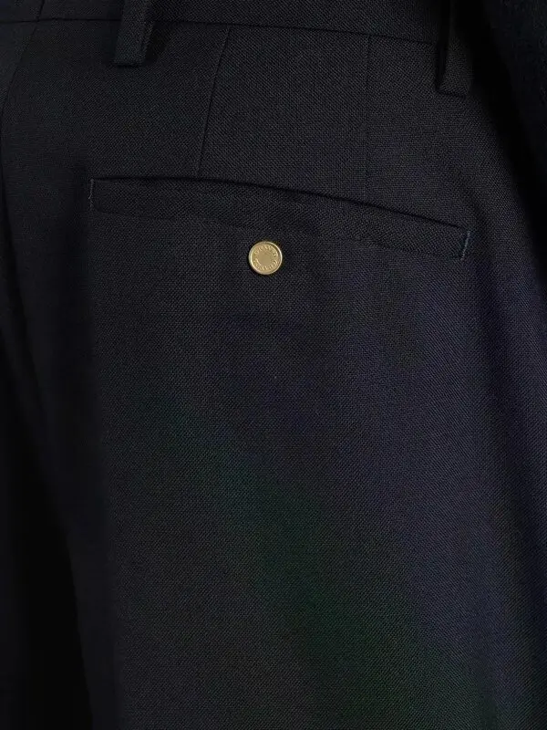GREYED Pleated Straight-leg Trousers