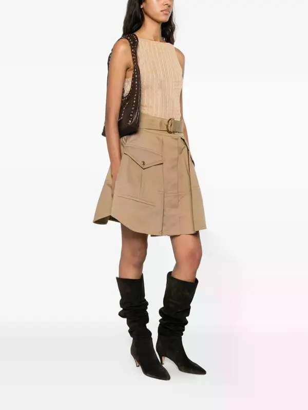 Zimmermann Belted Cargo-pocket Mini Skirt