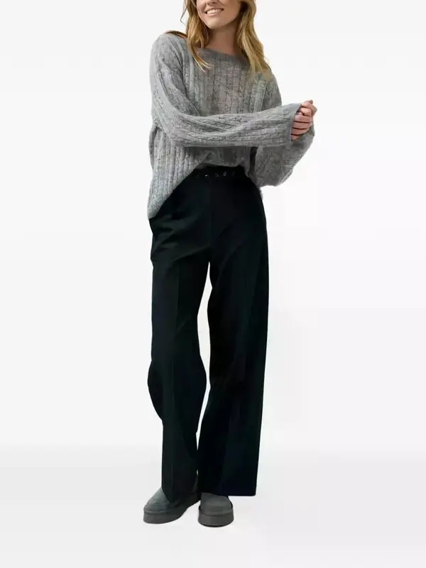 YAYA Belted Wide-leg Trousers