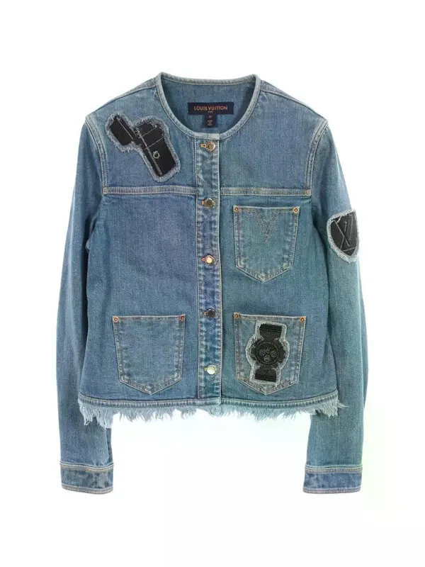 LOUIS VUITTON 2010s Collarless Denim Jacket