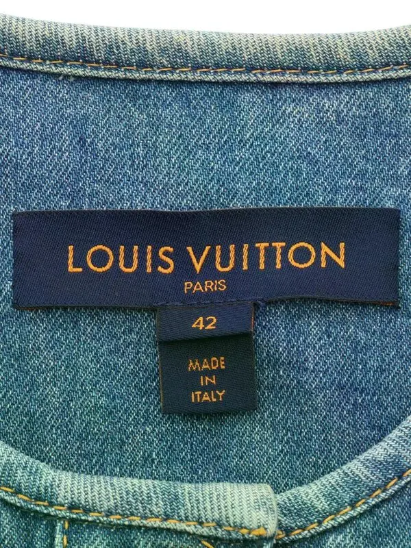 LOUIS VUITTON 2010s Collarless Denim Jacket