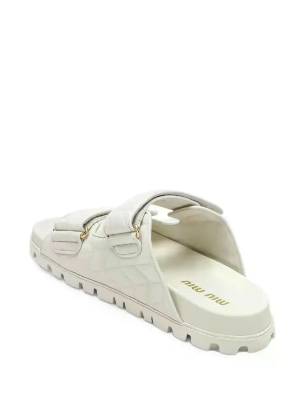 Miu Miu Matelassé Nappa Leather Slides