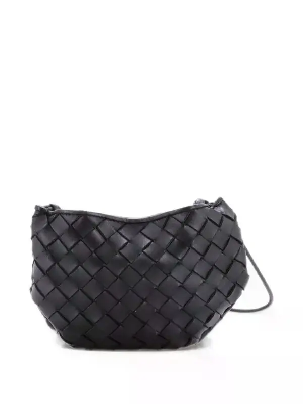 Bottega Veneta Sardine Top Handle Bag Intrecciato Nappa Mini Satchel - Black